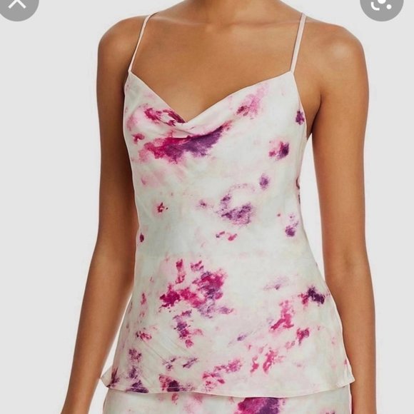 Bardot | Tops | Bardot Pink Tie Dye Racerback Spaghetti Strap Camisole ...